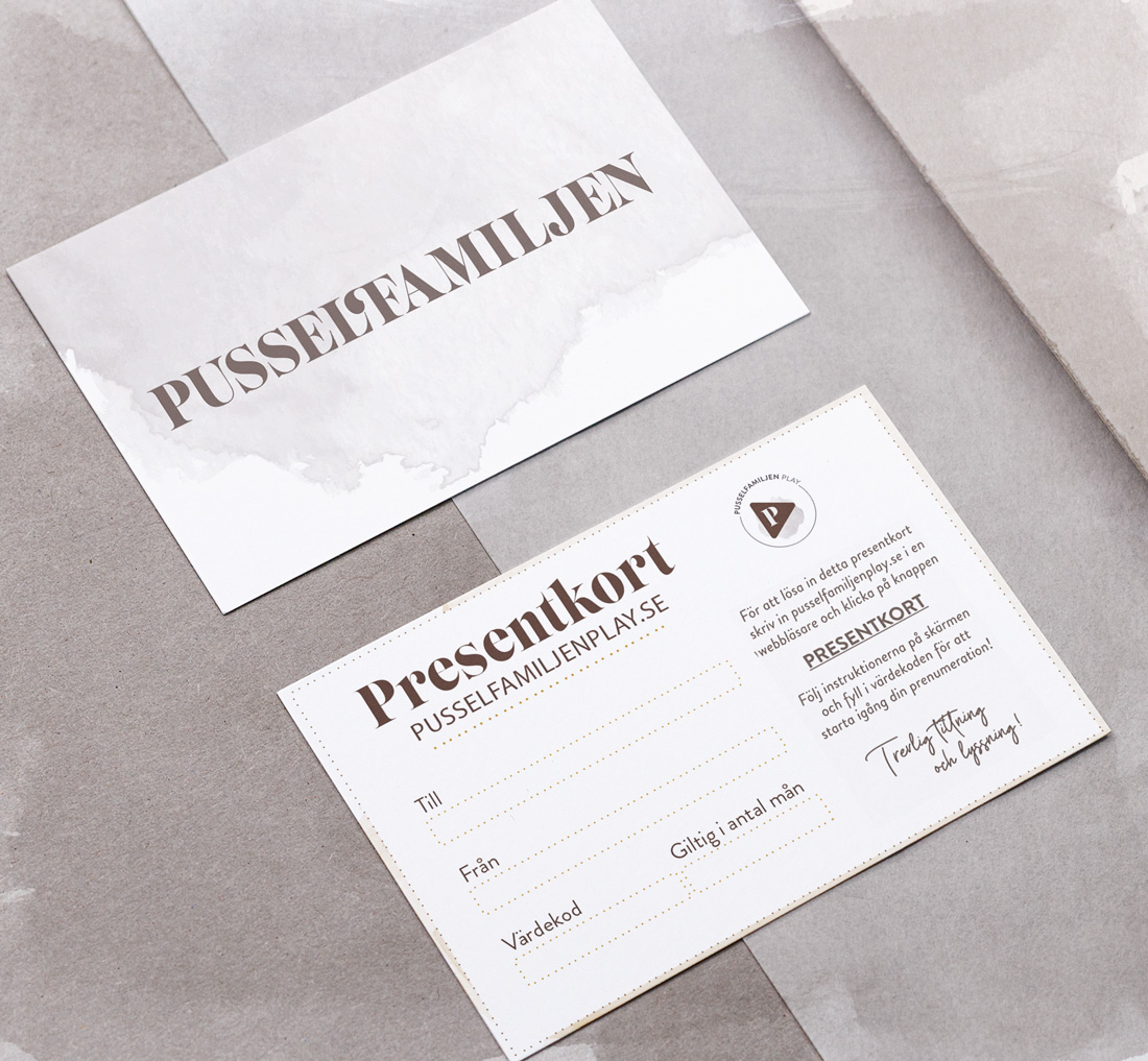 Presentkort - Pusselfamiljenplay